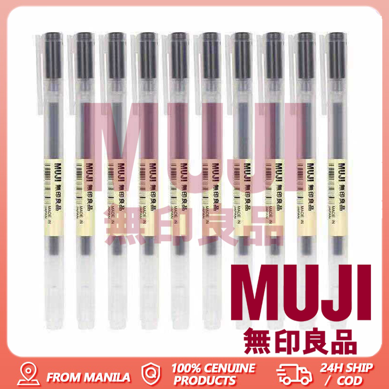 10PCS/Bag Japan 0.38mm MUJI stationery pull cap pen Neutral pen Neutral ...