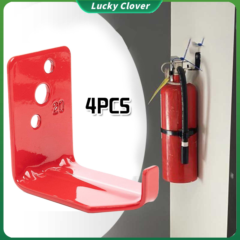 4Pcs Fire Extinguisher Mount Wall Bracket L Shape Metal Fire Extinguisher Wall Hanger Hooks ...