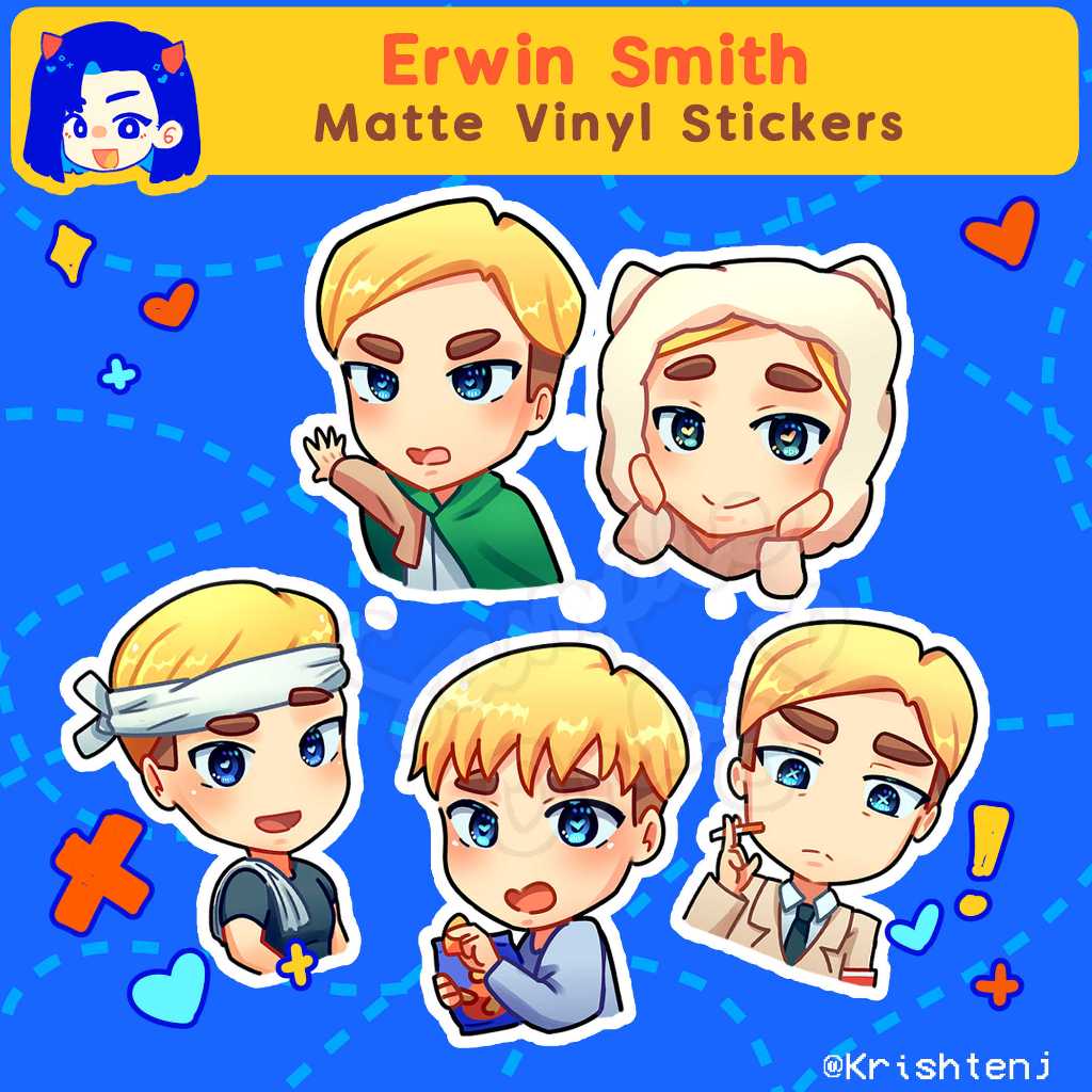 Erwin Smith Matte Vinyl Stickers : Krishten | Shopee Philippines
