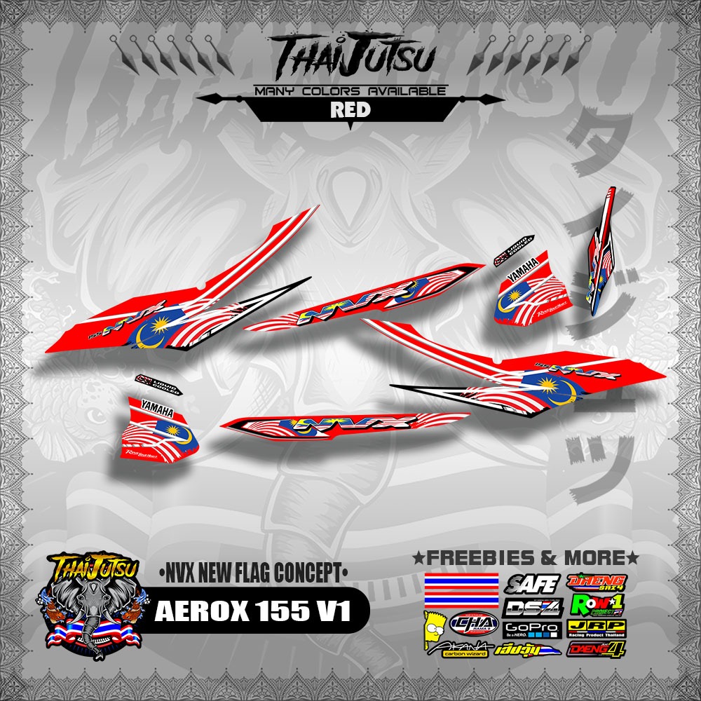 AEROX 155 V1 MALAYSIAN DECALS ( NVX NEW FLAG CONCEPT ...