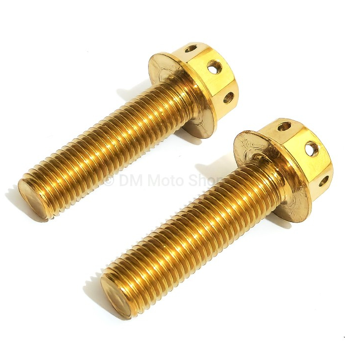 HENG Gold Motorcycle Rear Shock Bolts for Wave, RS, XRM, Smash, Rusi ...
