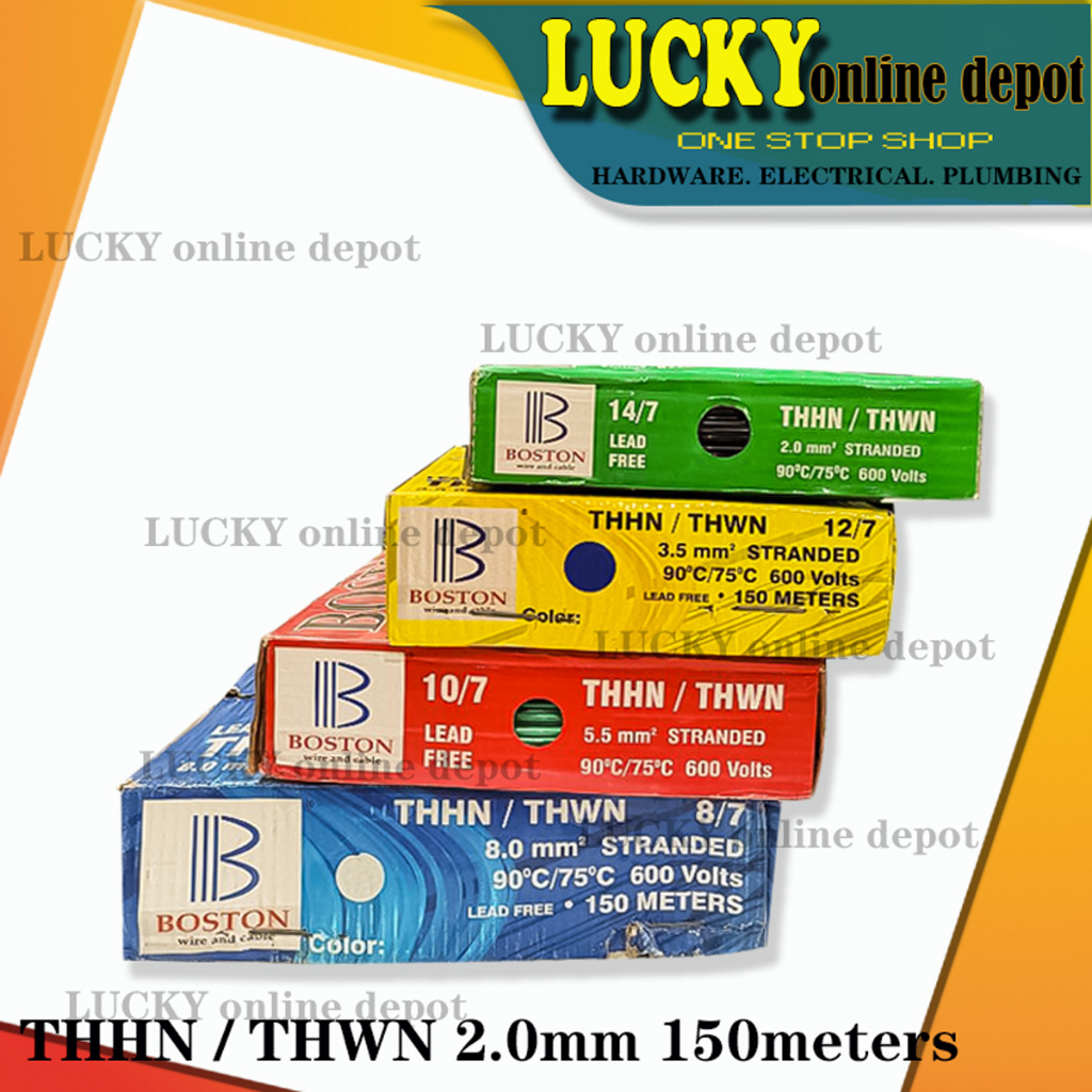 ORIGINAL BOSTON THHN/THWN 14/7, 12/7, 10/7, 8/7 ELECTRICAL STRANDED ...