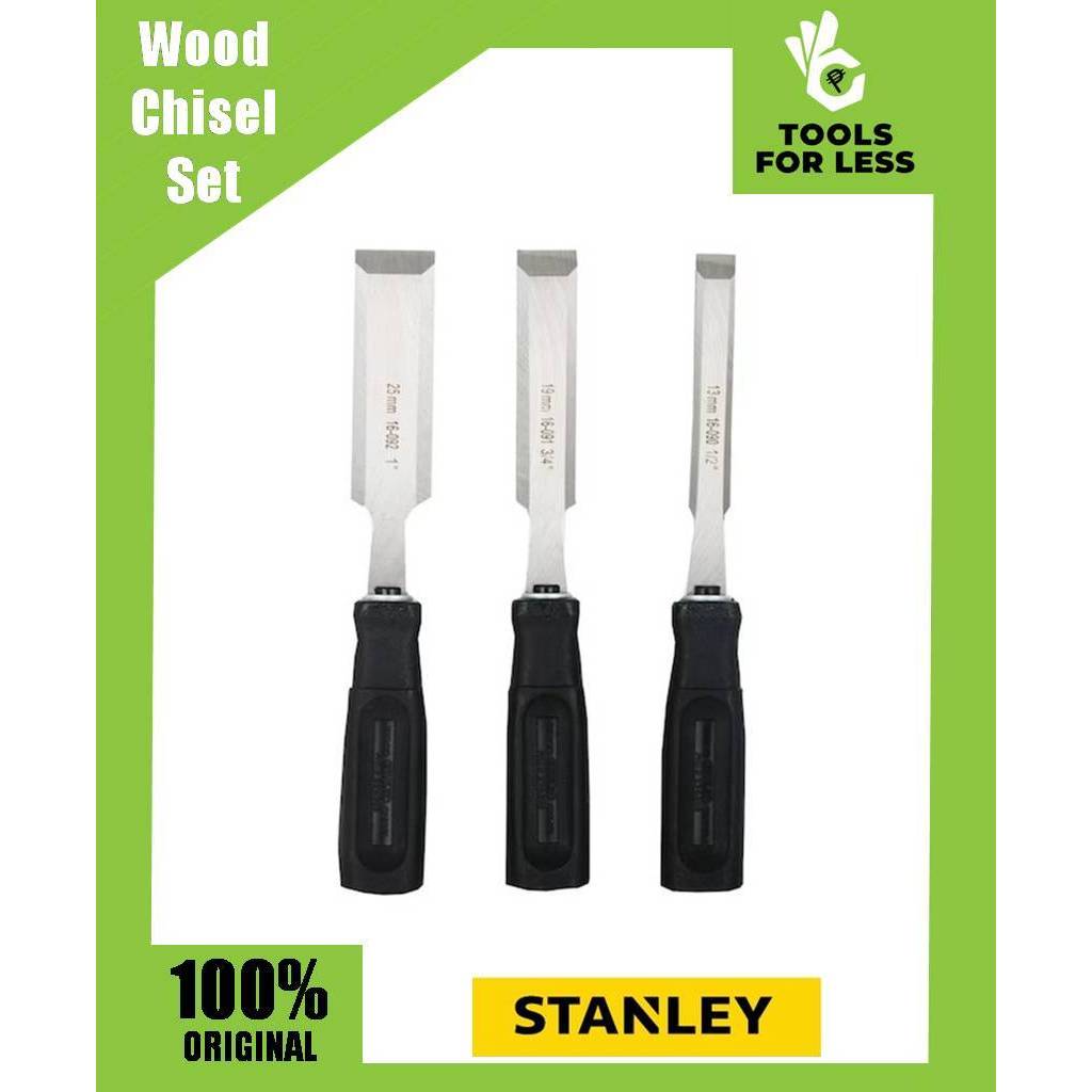 Stanley 3pcs. Wood Chisel Set (1/2", 3/4" & 1") Model: 16-089 | Shopee ...