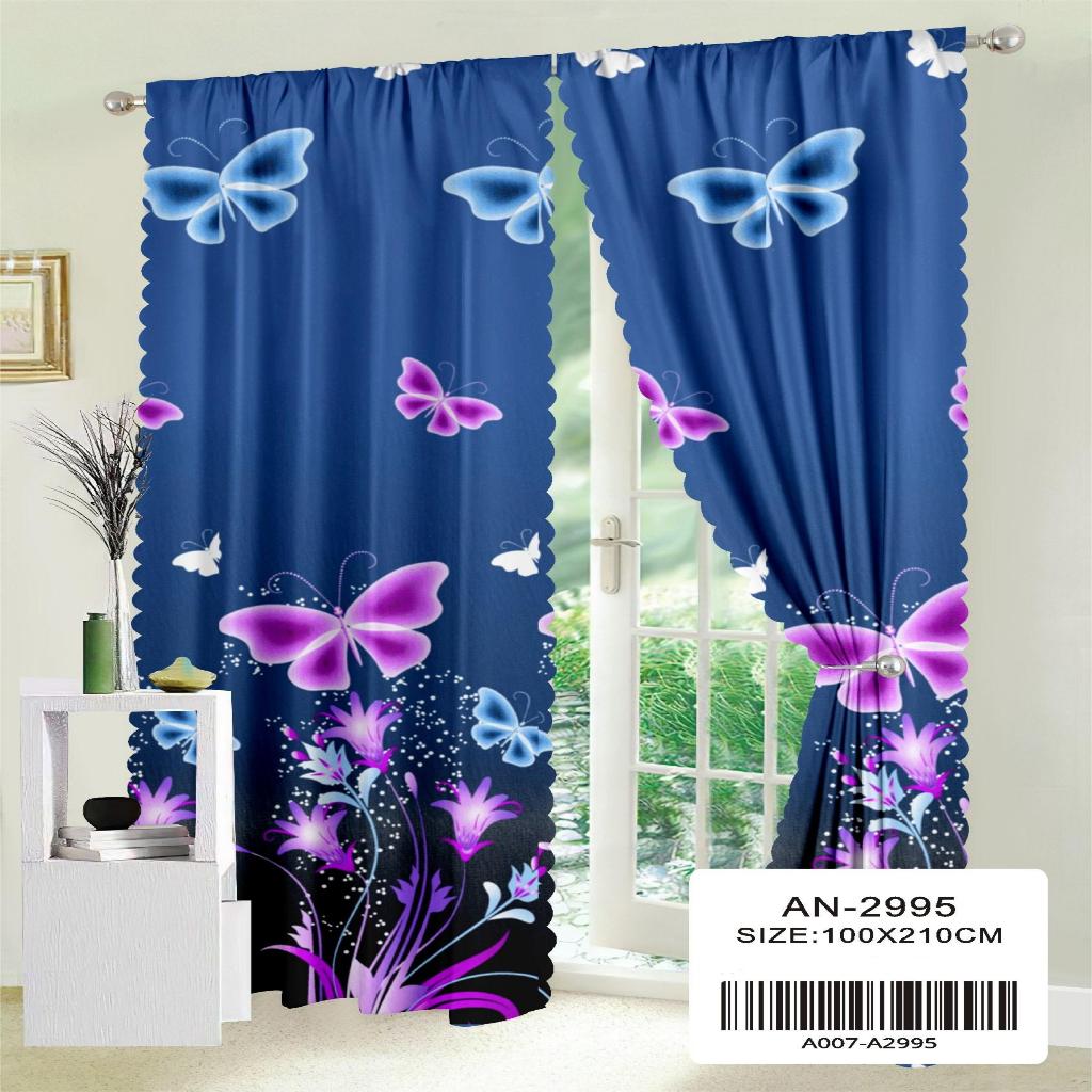Curtain New Design 100x210CM Curtain Kurtina Door Curtain Lace Curtain ...