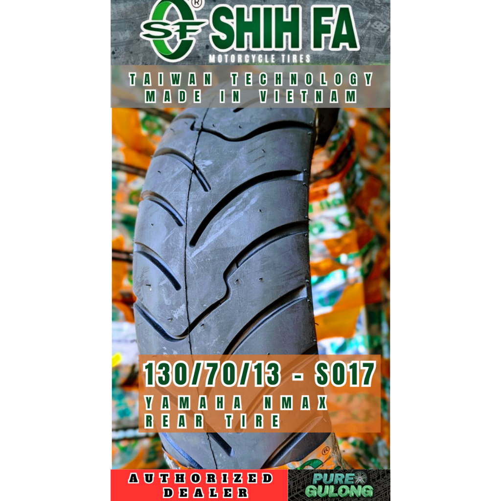 SHIHFA 130/70-13 TUBELES NMAX REAR TIRE MADE IN VIETNAM FREE PITO ...