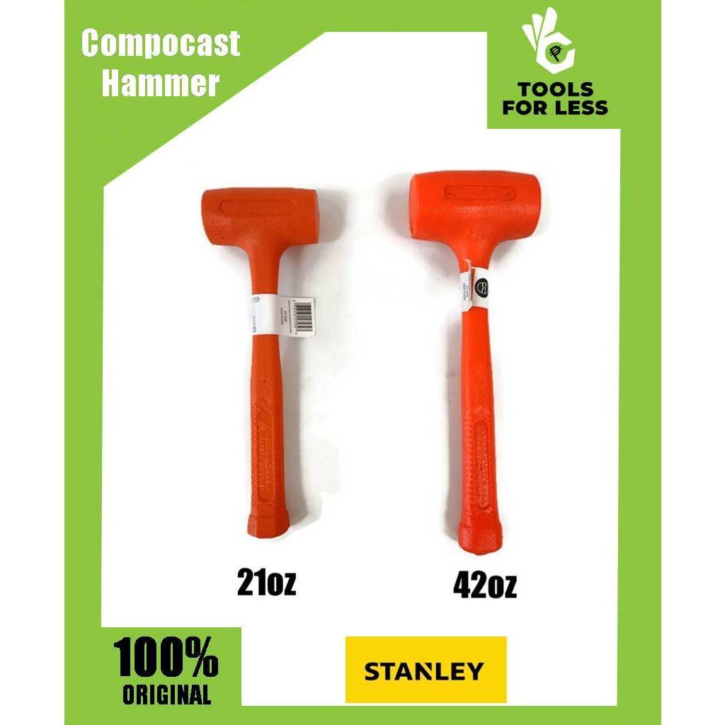 Stanley Compo-Cast Soft Faced Hammer 21oz (57-532) & 42oz (57-533 ...