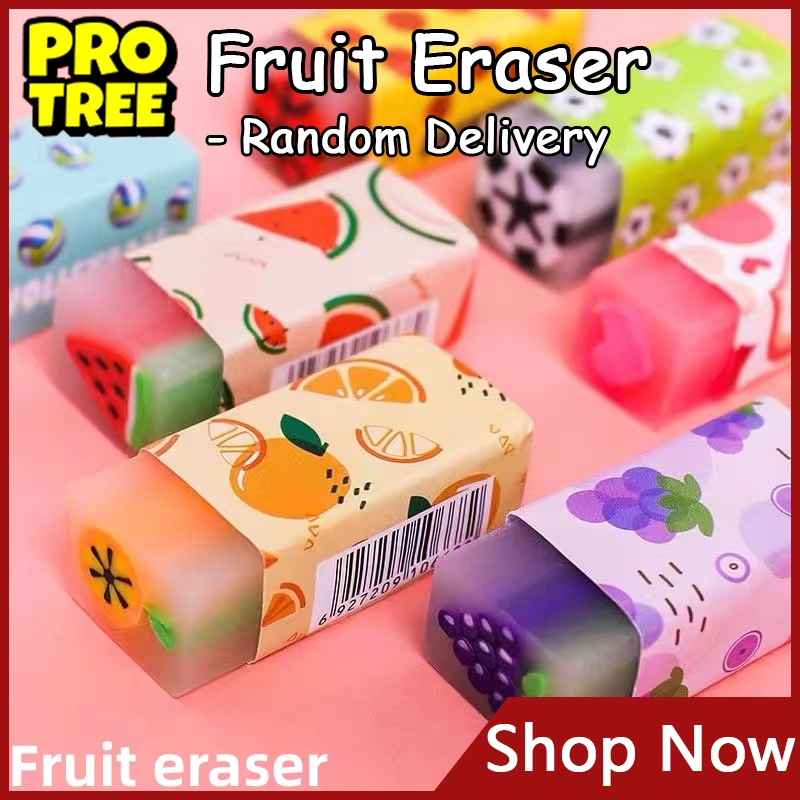 1pc Fruit Eraser Sweet Aroma Soft Rubber Kawaii School Office Supplies ...
