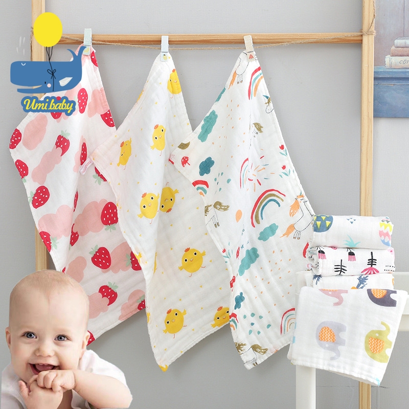 Towel for Kid Baby Muslin Towel Newborn Face Towel Bath and Hand Square ...