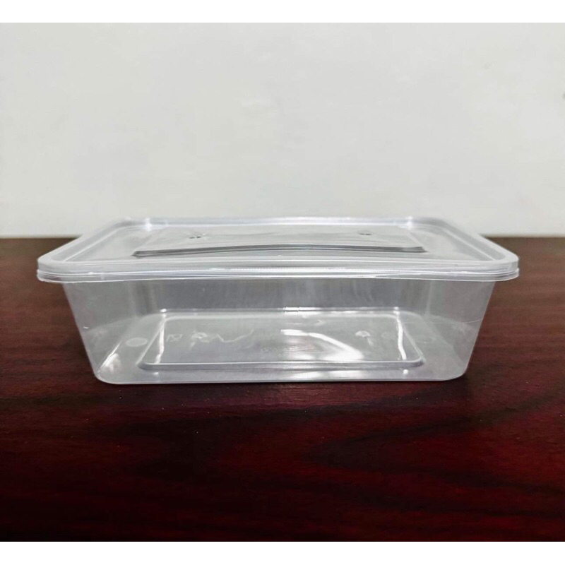 50Pcs Rectangle Microwavable Plastic Container RE500/650/750/1000mL ...