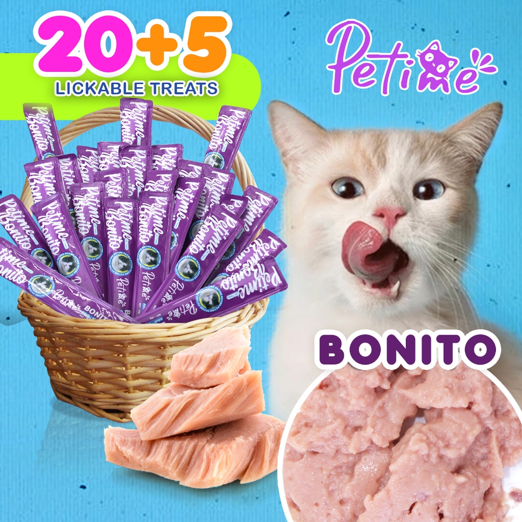 Buy 20 get 5pcs Cat treats Snack Cat Treats Kitty Fresh Wet Strips Pet ...