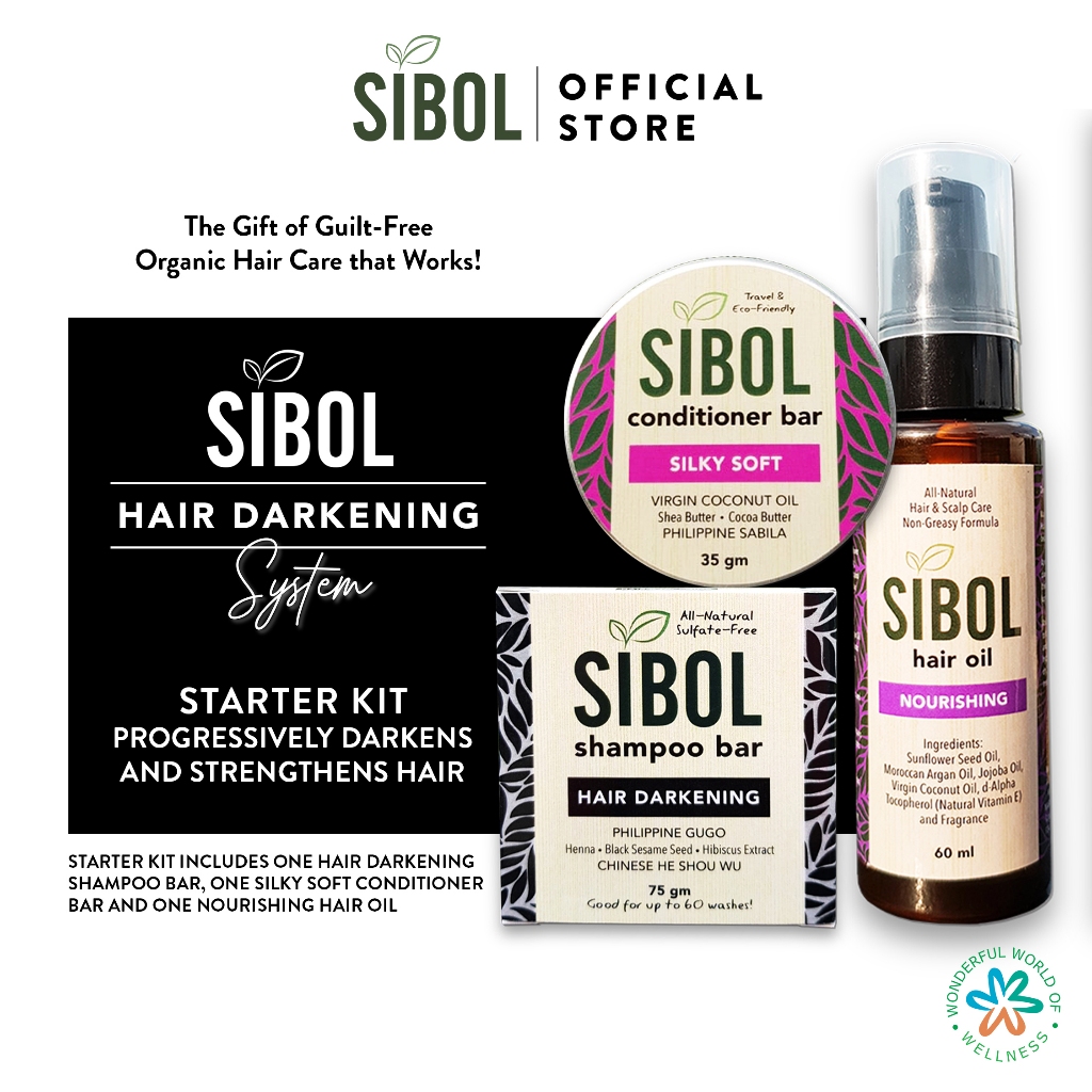 Sibol Hair Darkening Starter Kit (Box Set of 3) | Shopee Philippines