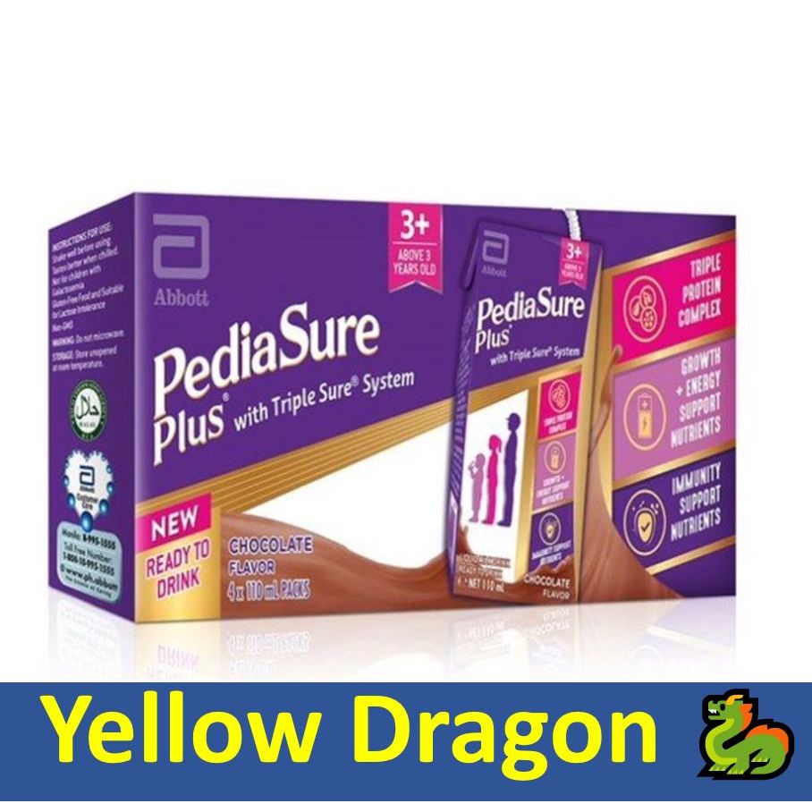 PEDIASURE Choco Liquid 110ml x 4-Nov 2025 exp | Shopee Philippines