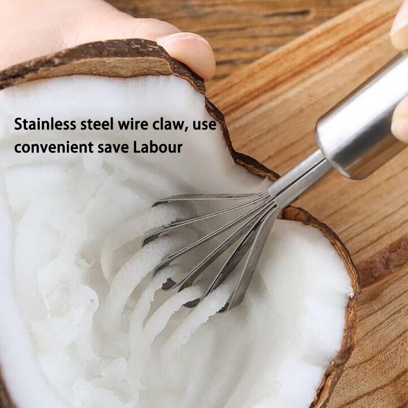 Stainless Steel Scraping Coconut Cutting Coconut Meat Tool Shaved ...