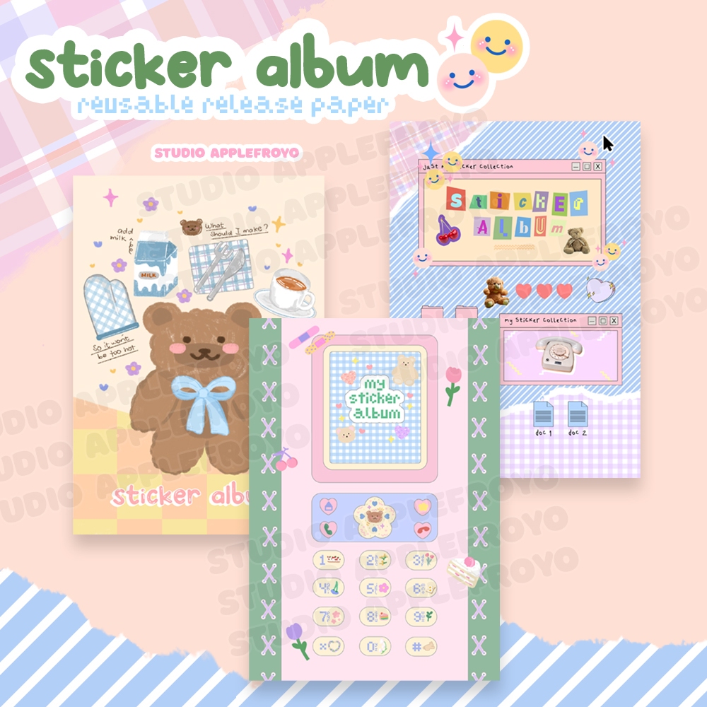 Reusable sticker album (release paper sticker book) | Shopee Philippines