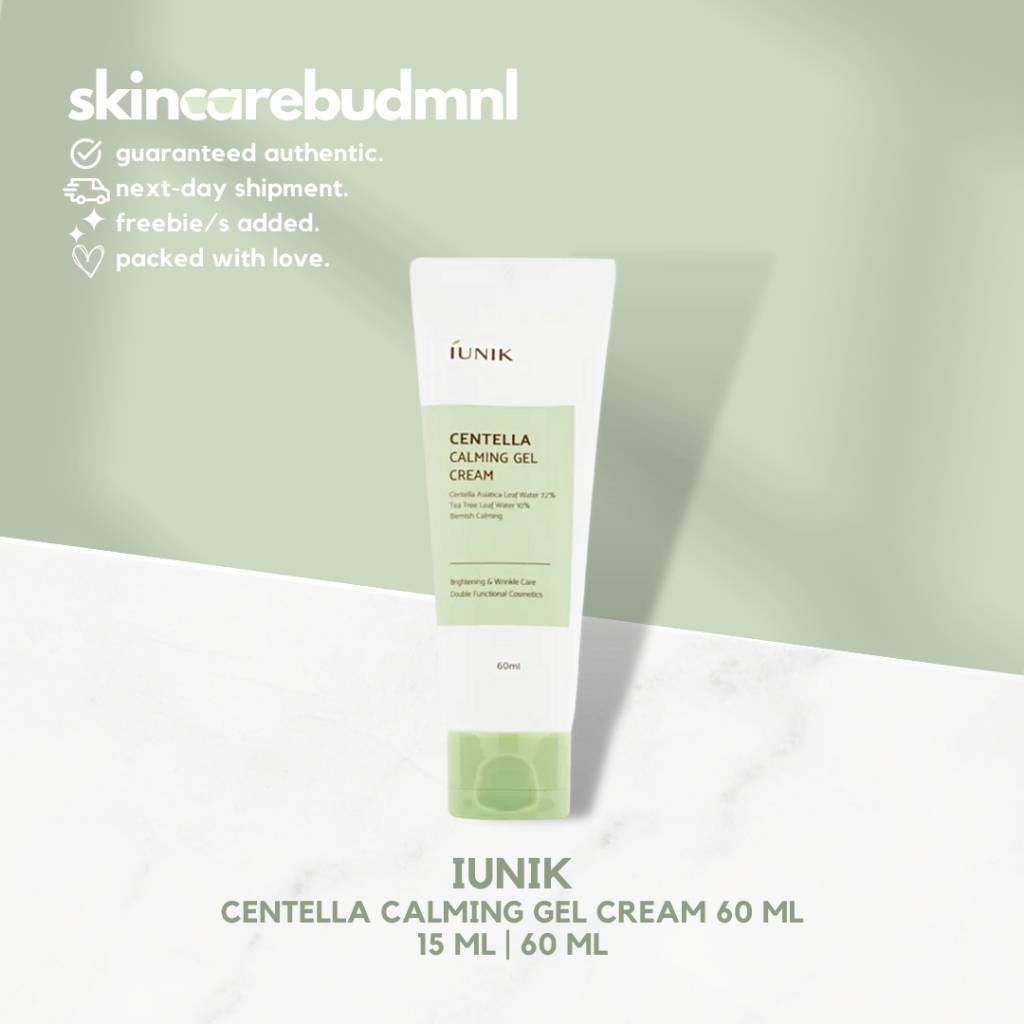 iUNIK Centella Calming Gel Cream 60 ml | 15 ml by skincarebudmnl ...