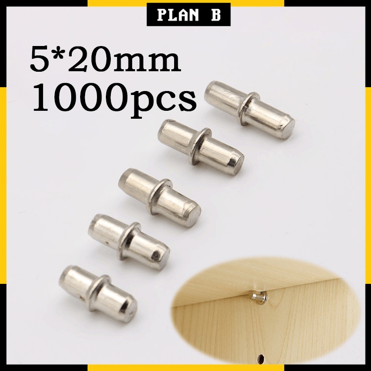 1000pcs 5mmx20mm Metal Support Pin Cabinet Wardrobe Shelf Support Studs ...