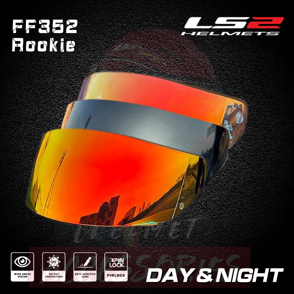Ls2 Visor Lens Rookie FF352 FF384 FF351 FF369 Helmet | Shopee Philippines
