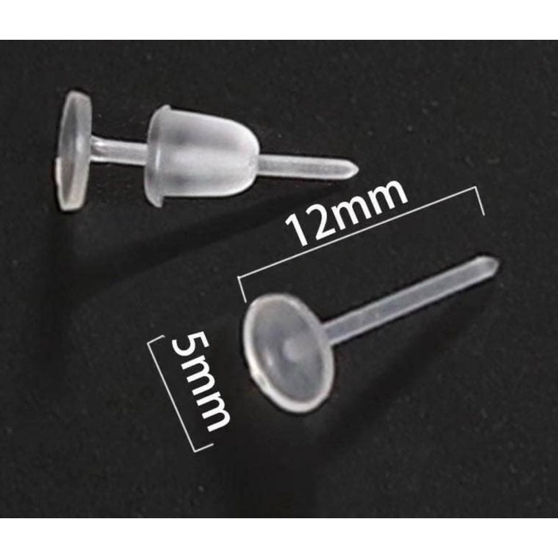 Anti-Allergy Silicone Earrings for sensitive ears / Anti Blocking ear ...