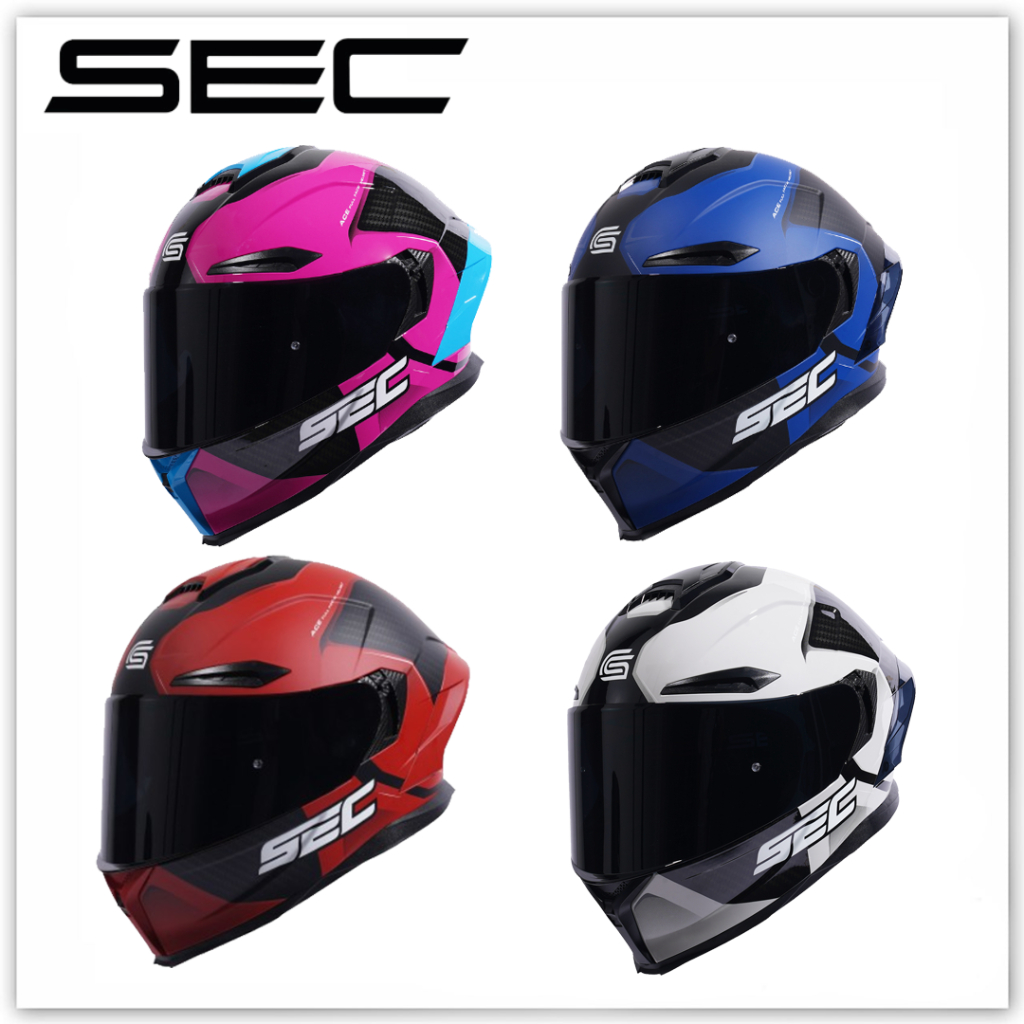 SEC ACE - GAS Full-Face Helmet (S-XL) | Shopee Philippines