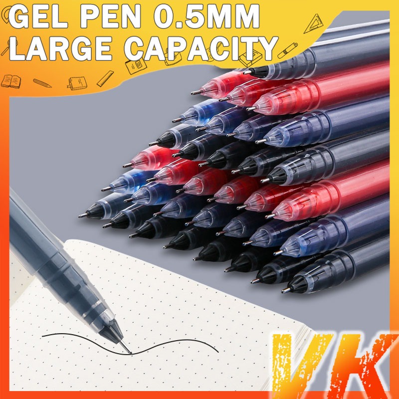 VK Large Capacity Gel Pen 0.5mm Neutral pen Needle Tip Ballpoint Pens ...
