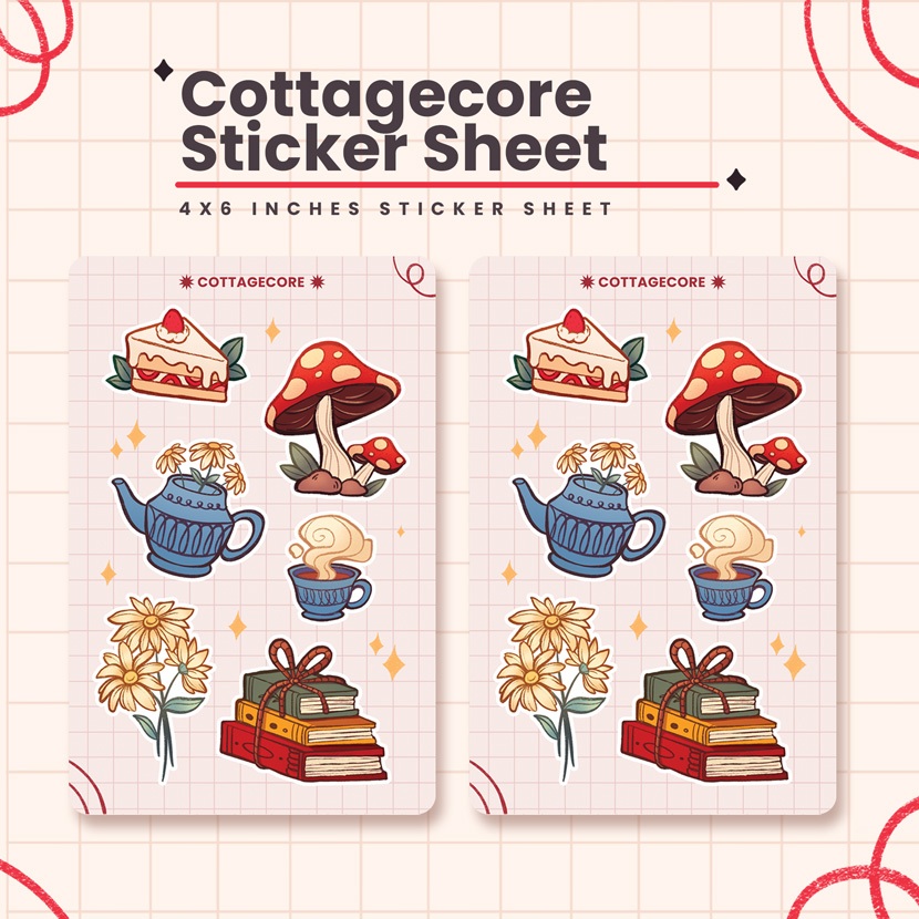 Vintage Cozy Cottagecore | Matte Sticker Sheet | Bujo / Bullet Journal ...