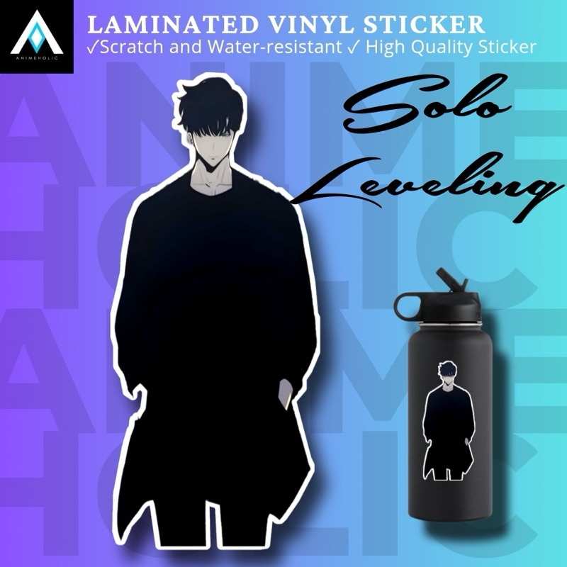 SUNG JIN WOO SHADOW MONARCH SOLO LEVELING LAMINATED VINYL STICKERS 2 ...