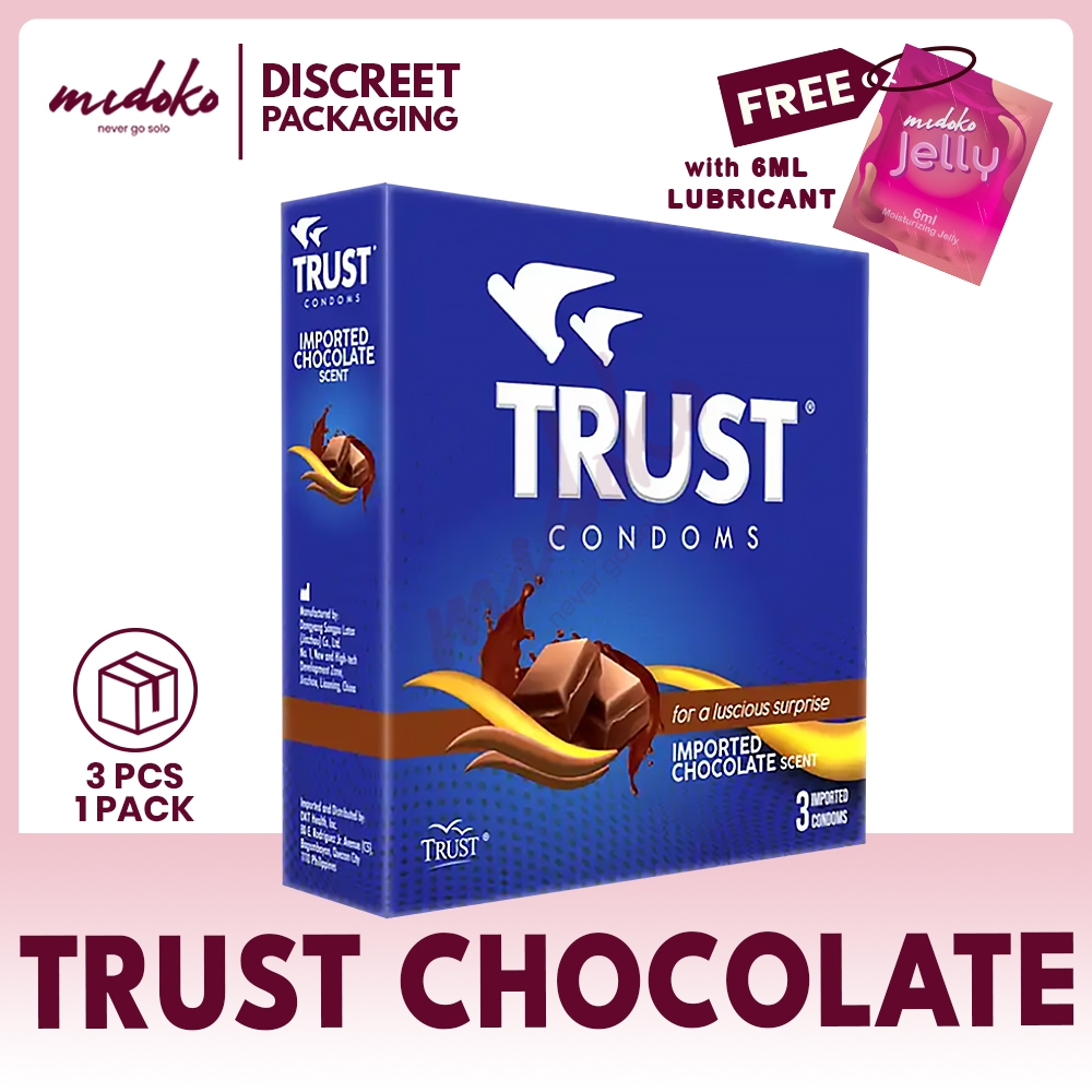 Midoko Trust Condoms Classic Imported Chocolate Scent (1 Box x 3 Pieces ...