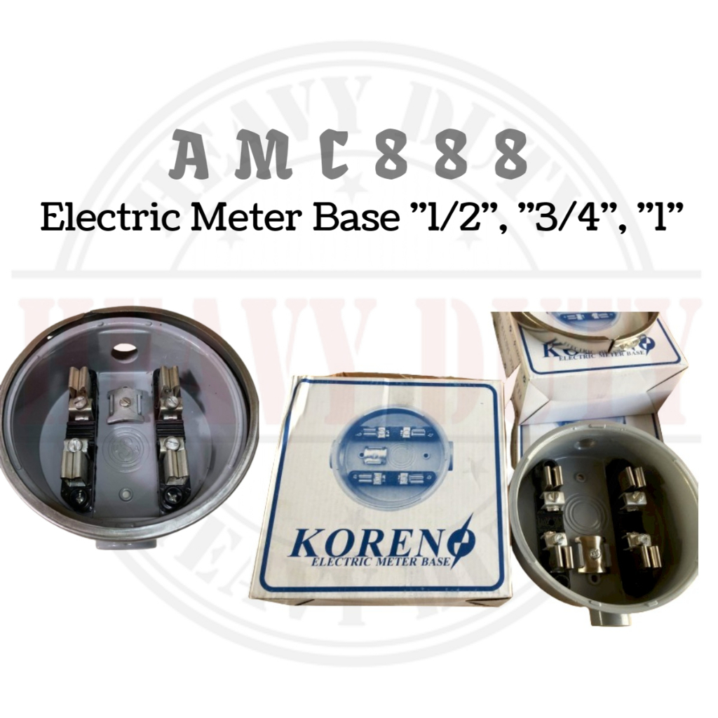 Electric Meter Base Brand: KORENO w/ Free Entrance Cap ("1/2", "3/4 ...