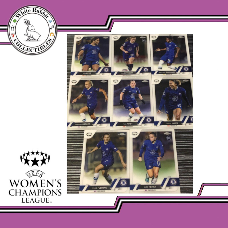 UWCL TOPPS CHROME 2023 - Chelsea FC Cards Sam Kerr Pernille Harder ...