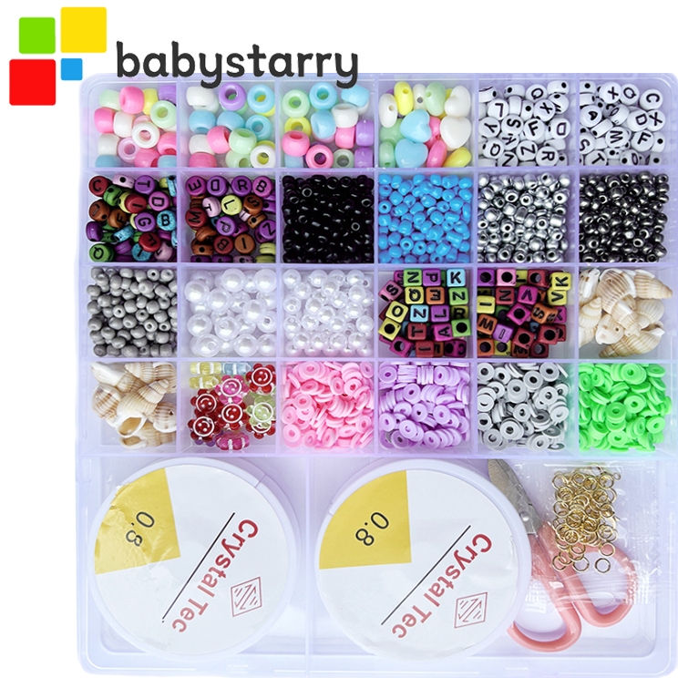 Babystarry Beads Kit DIY acrylic letter bead set clay colorful letter ...