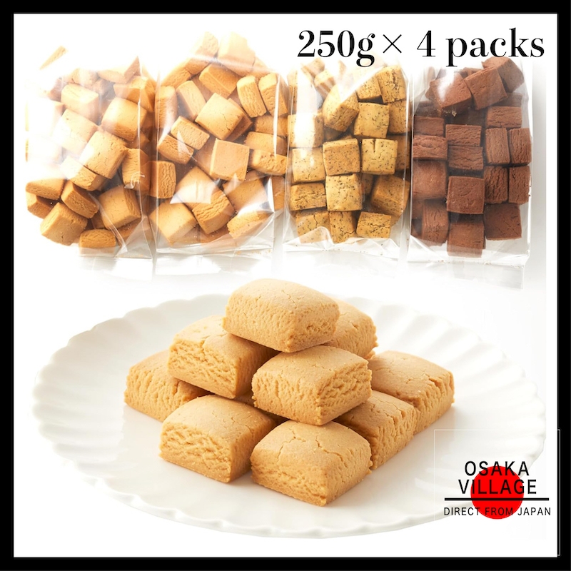 Soybean milk okara cookie Mamepuku 1kg 4 kinds Plain Cocoa Tea Black ...