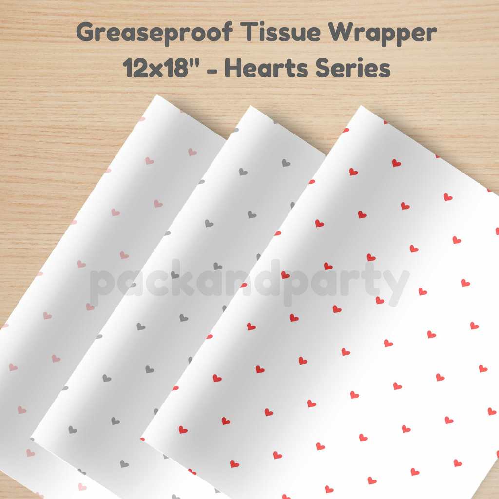 Valentines Tissue Gift Wrapper - Hearts, Valentines, Anniversary, Love ...