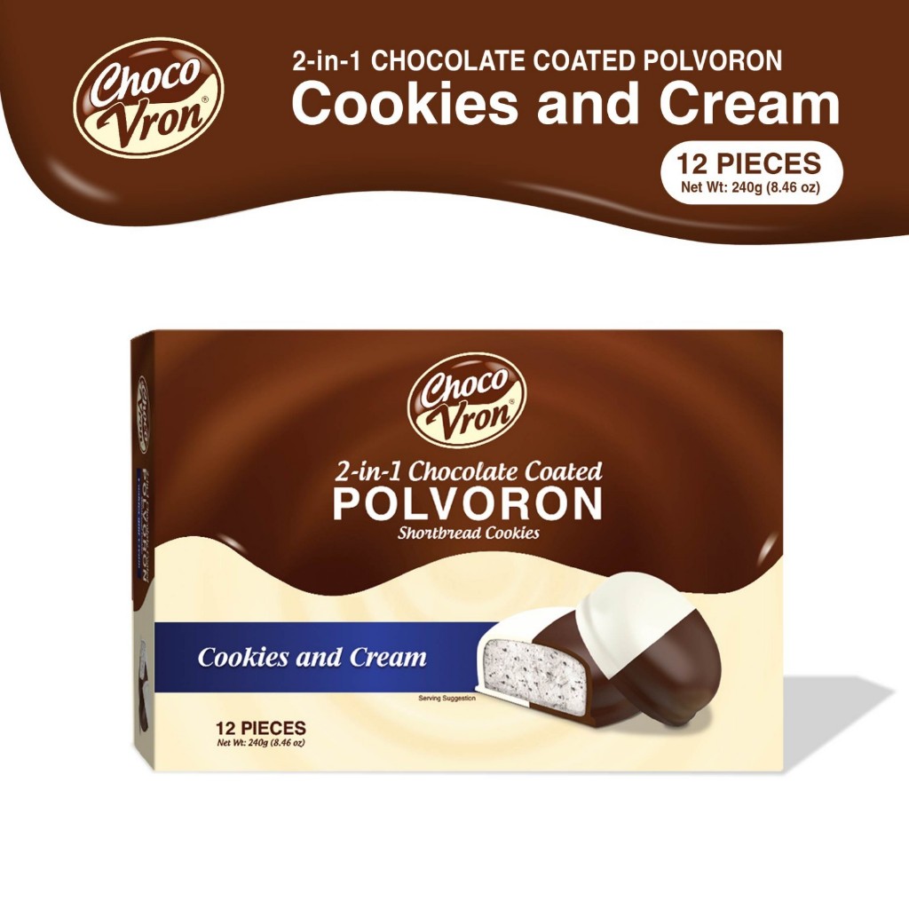 ChocoVron Gift Box Chocolate Coated Cookies & Cream Polvoron 240g ...
