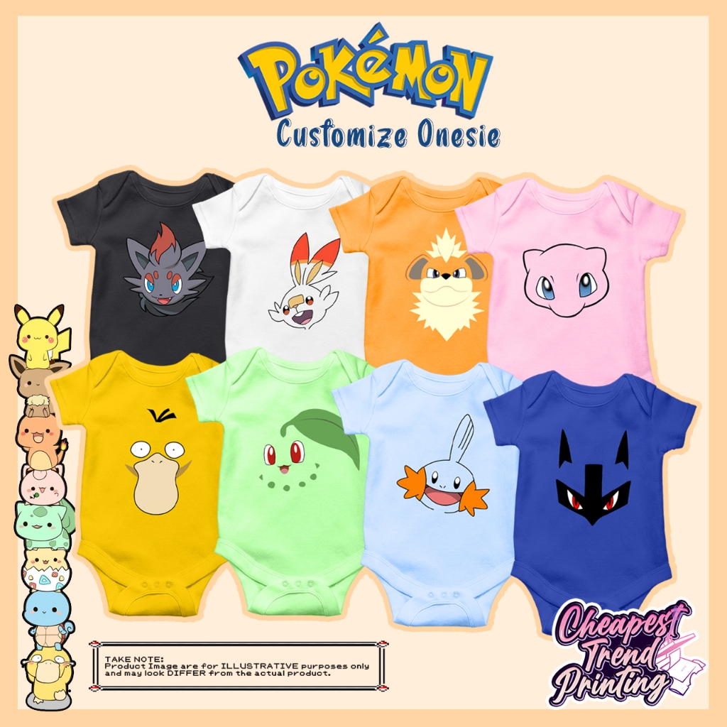 Pokemon Batch 2 Baby Onesie Customize | Shopee Philippines