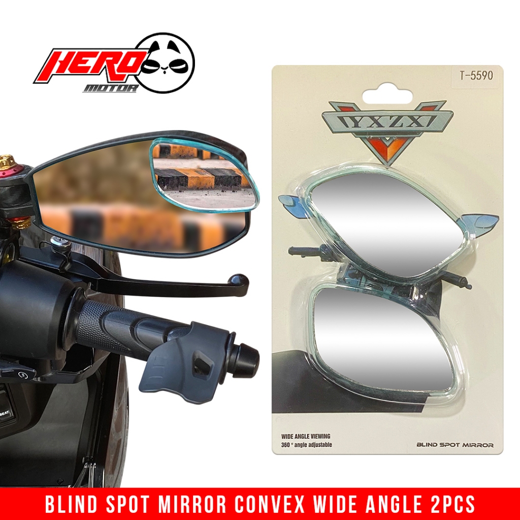 Blind Spot Mirror Convex Wide Angle 2pcs For Motorcycle & Car High ...