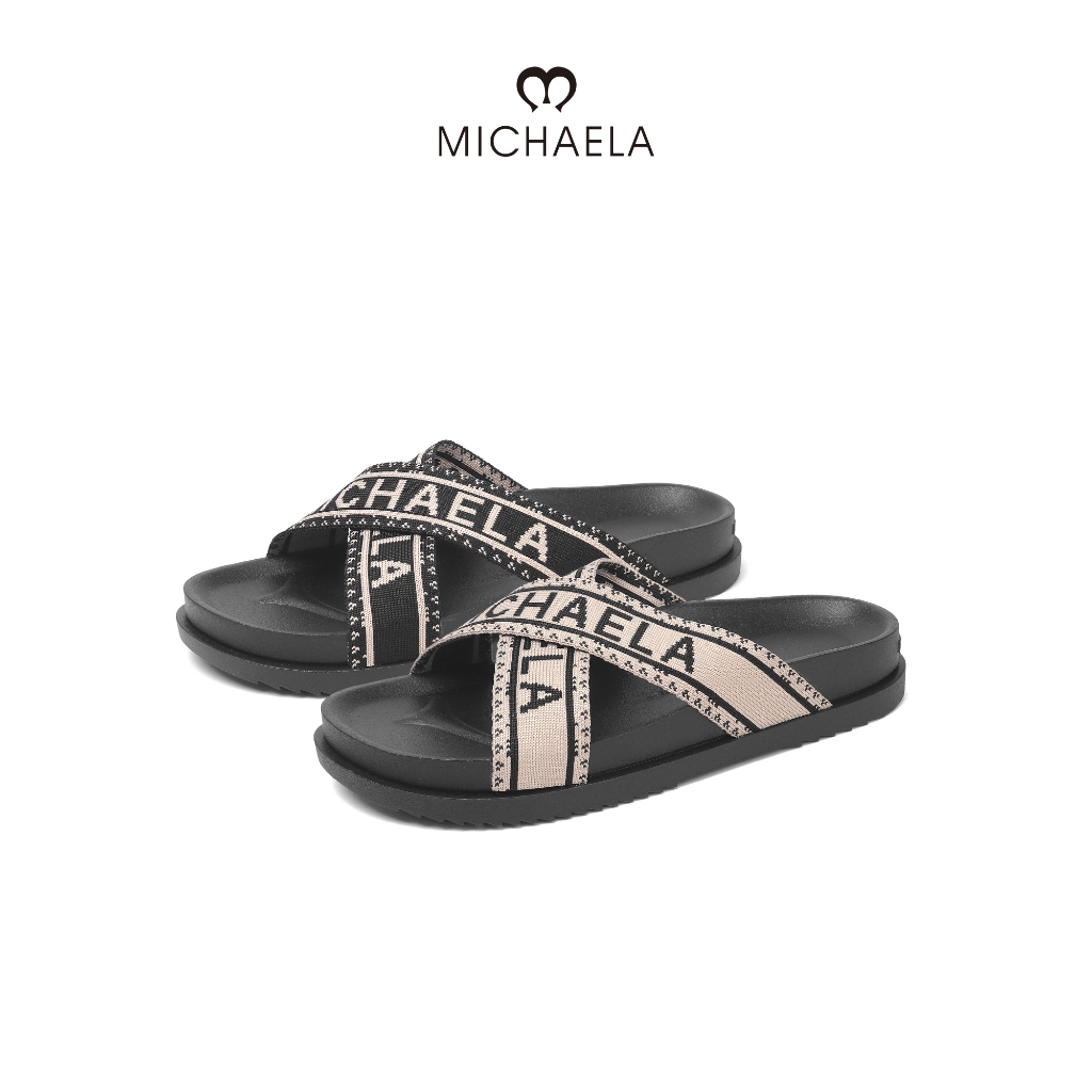 MICHAELA Knitted Crossover Platform Sandals for Women Chic Slip-On ...