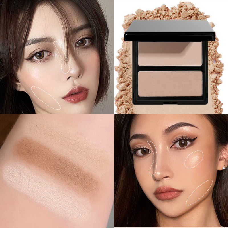Two-tone Contour Palette Tricolor Shadow Brightening Highlight Hairline ...