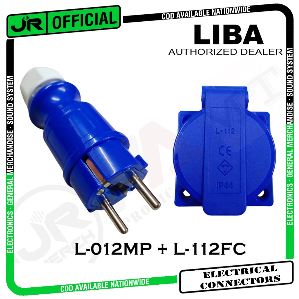 LIBA Bundle: Shuko / Schuko HD 16A Male Plug & IP44 Female Chassis 2 ...