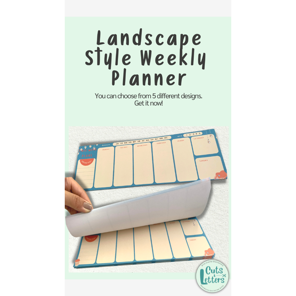 Desk Weekly Planner (Landscape Style) | Shopee Philippines