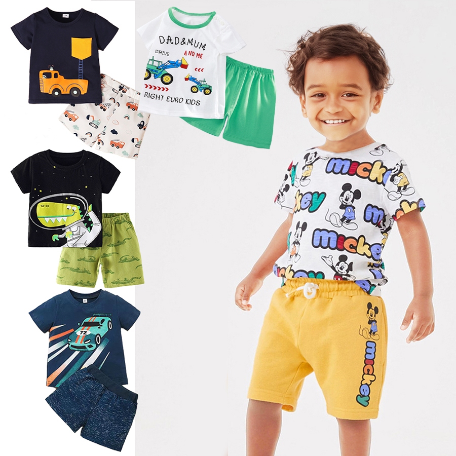 Baby Steps (0-4Y) Boy Clothes Terno for Kids Boys Fashion Sando Shorts Set Summer Tshirt ...