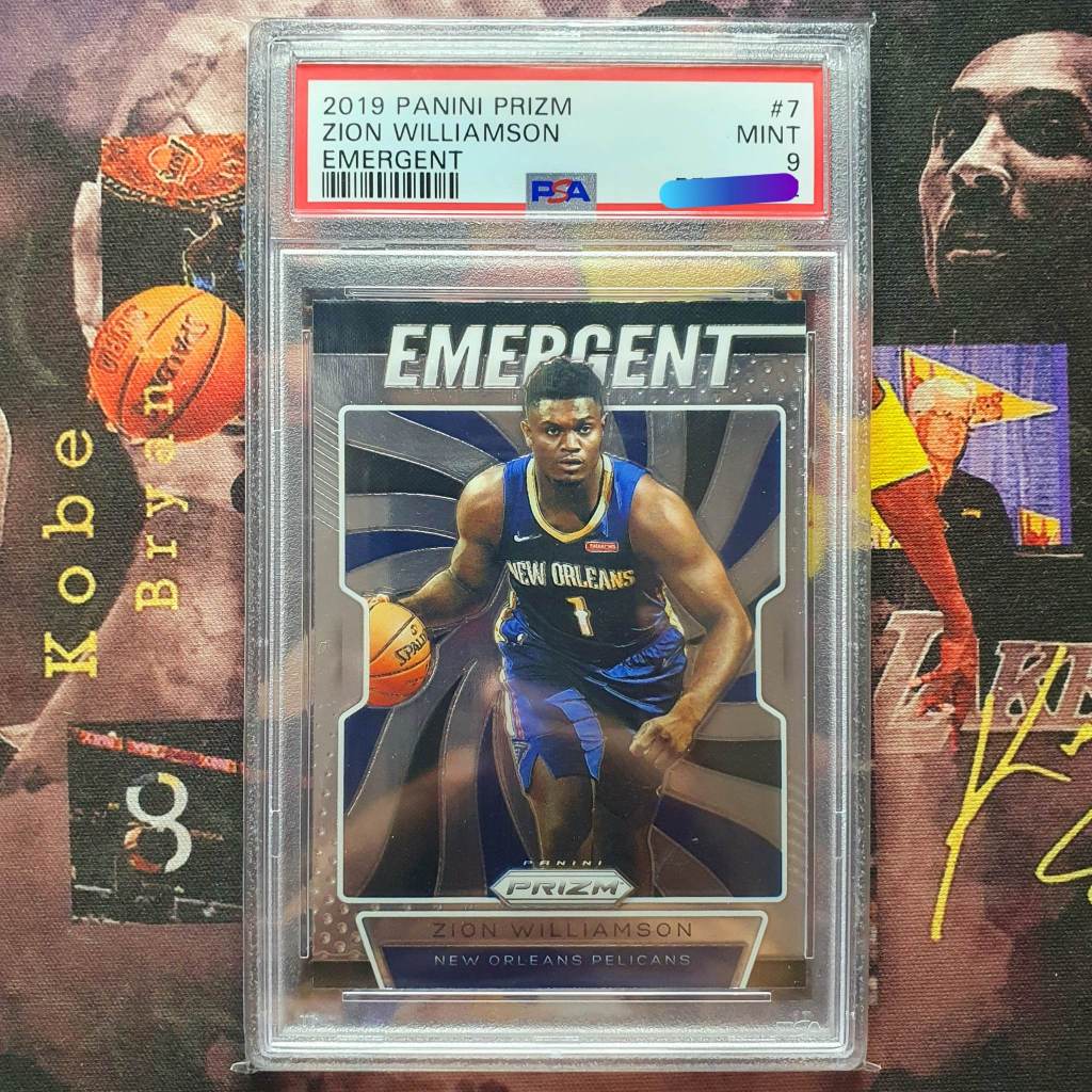 Zion Williamson 2019-20 Panini Prizm Emergent #7 PSA 9 MINT Rookie RC ...