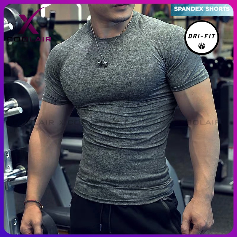 Men Sports Active Long Sleeve Shirt Quick Dry Gym Training Dry Dri Fit ...