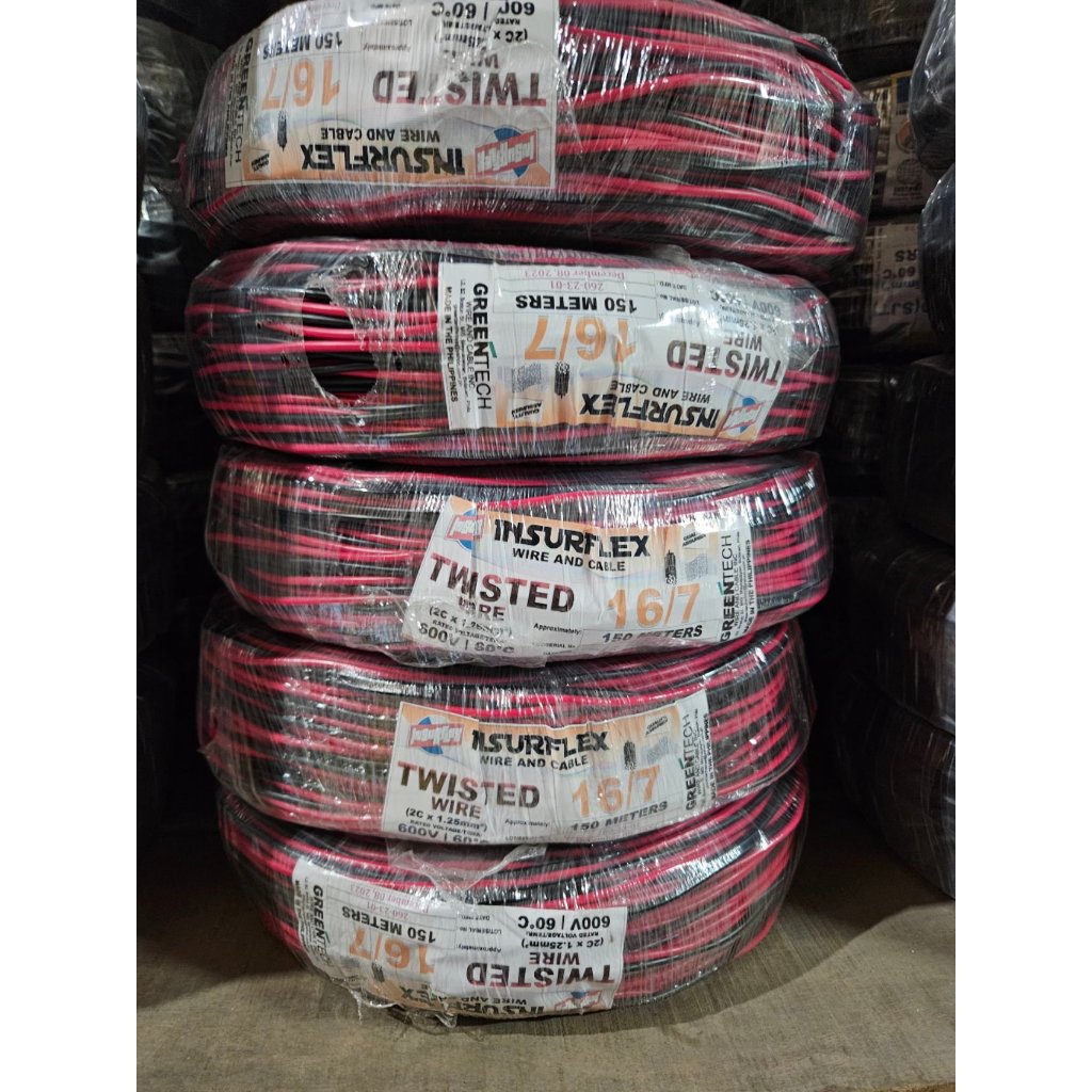 TF Wire #18/7 - 0.75mm2 or #16/7 - 1.25mm2 Red and black 150 meters per ...