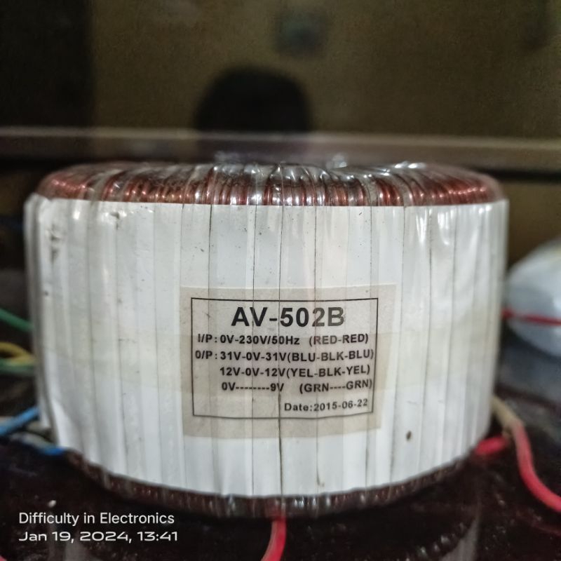 AV-502B Toroidal Transformer | AV-502B | Integrated Power Amplifier ...