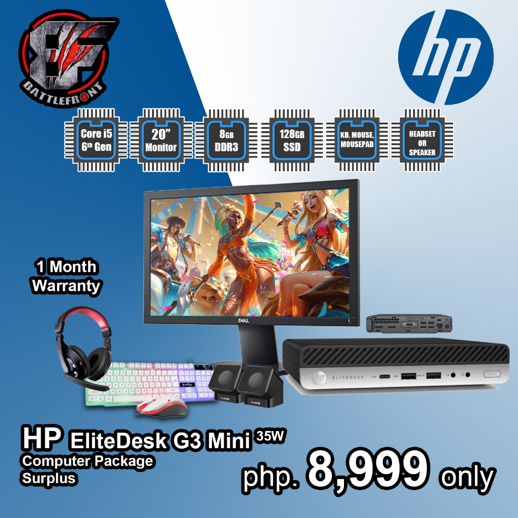 HP EliteDesk G3 Mini CPU CORE I5 6TH GEN 8GB RAM DDR4 128GB SSD ...