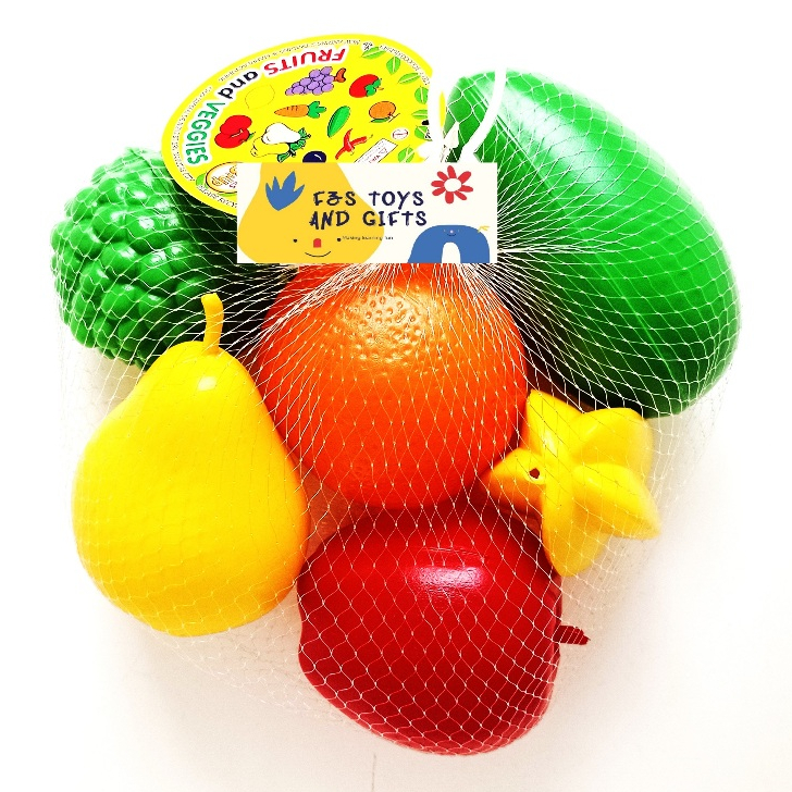 FS 655 Plastic Fruits and Vegetables Toys Set Life Size (Random ...