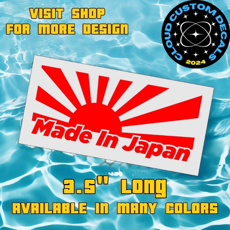 MADE IN JAPAN LOGO STICKER WATERPROOF MACHINE CUT | Shopee Philippines