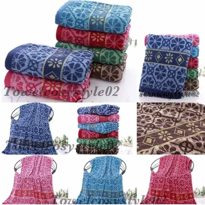 Flower pattern fiber bath towel Bath Towel Cotton with flower design ...