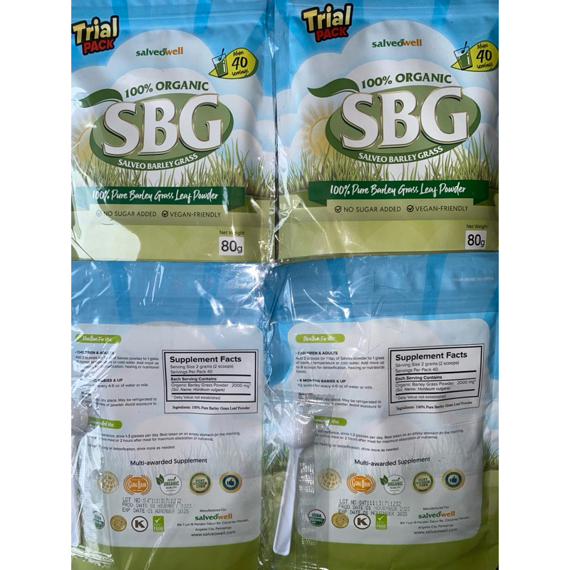 NEW PACKAGING SALVEO BARLEY GRASS(100% ORGANIC PURE BARLEY GRASS LEAF ...