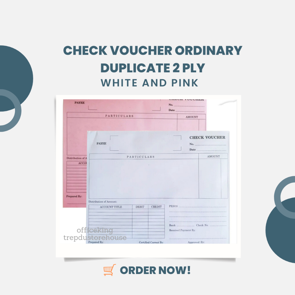 Check voucher ordinary with duplicate white and pink | Shopee Philippines